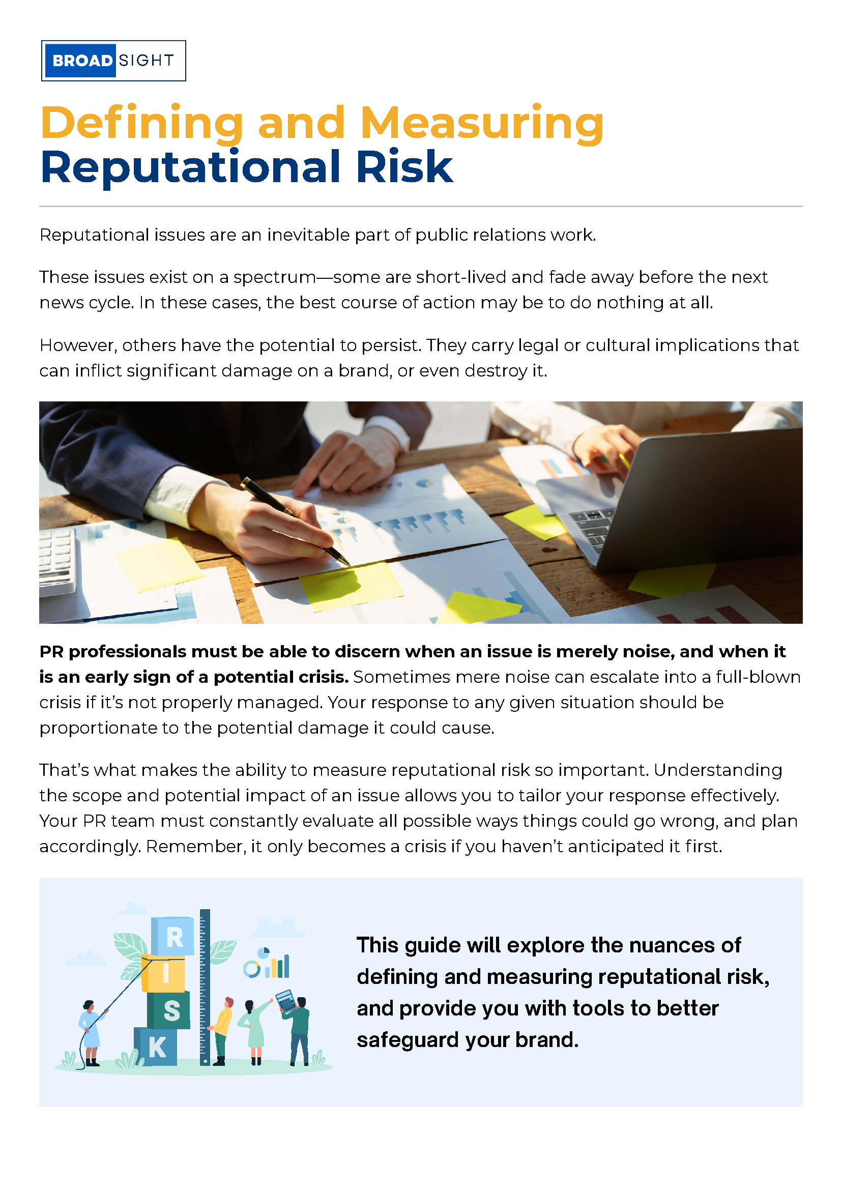 Download Defining and Measuring Reputational Risk - Broadsight