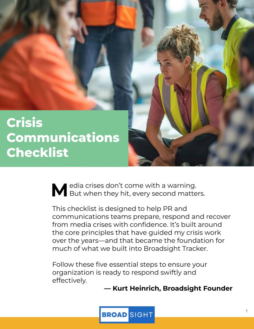 Crisis Communications Checklist [FREE download] | Broadsight